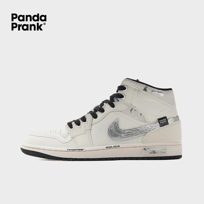 Particles - Men's Jordan 1 Mid Custom Kicks Premium Skate Shoe – PANDAPRANK